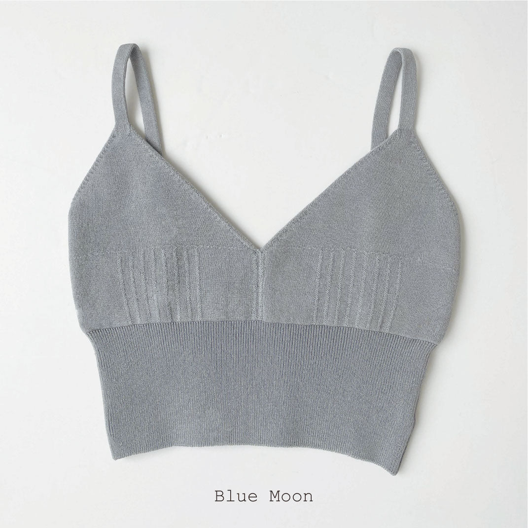 V Neck Knit Bra Top [ Classic ] Supima Cotton model – nakes
