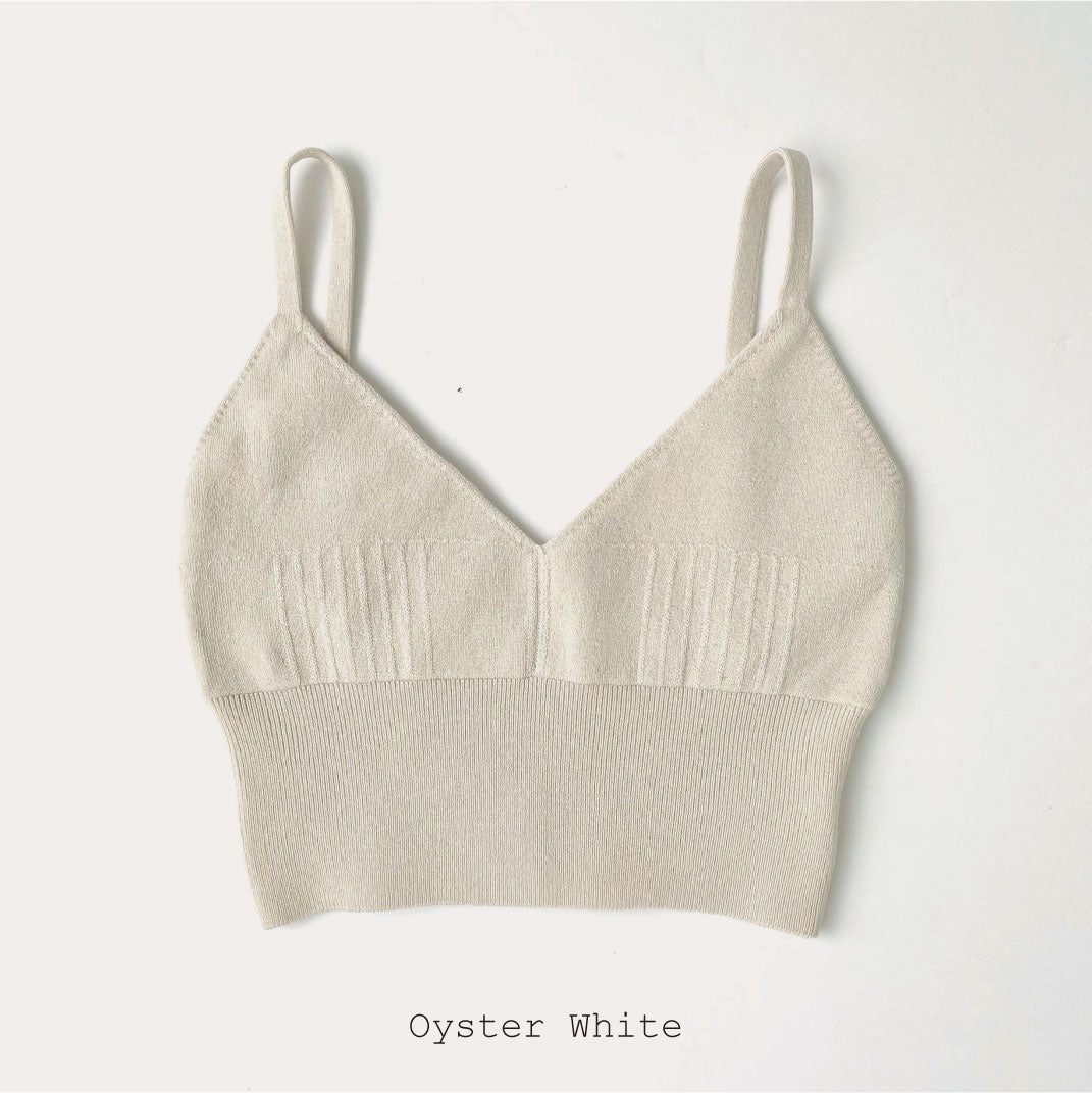 V Neck Knit Bra Top [ Classic ] Supima Cotton model – nakes